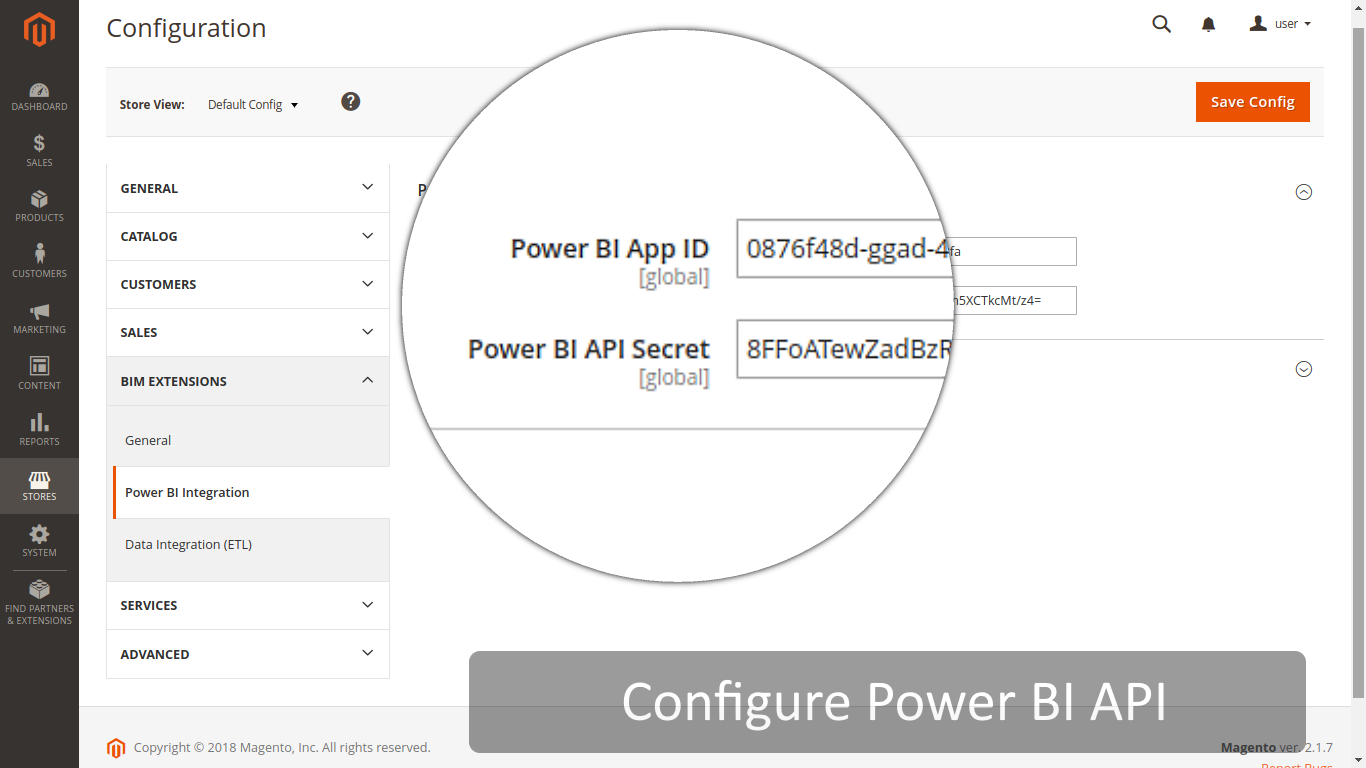 Power BI Sales Cube Lite extension for Magento
