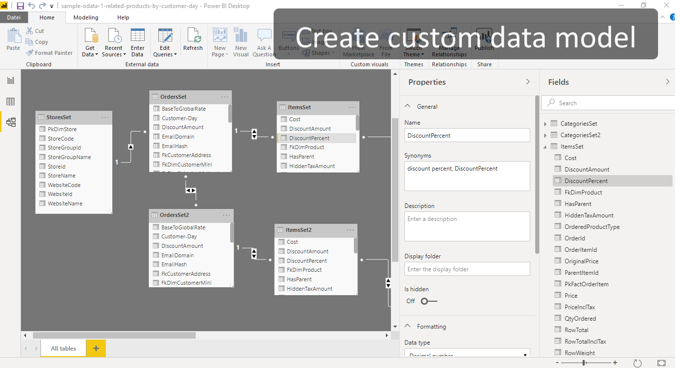 Power BI Sales Cube extension for Magento