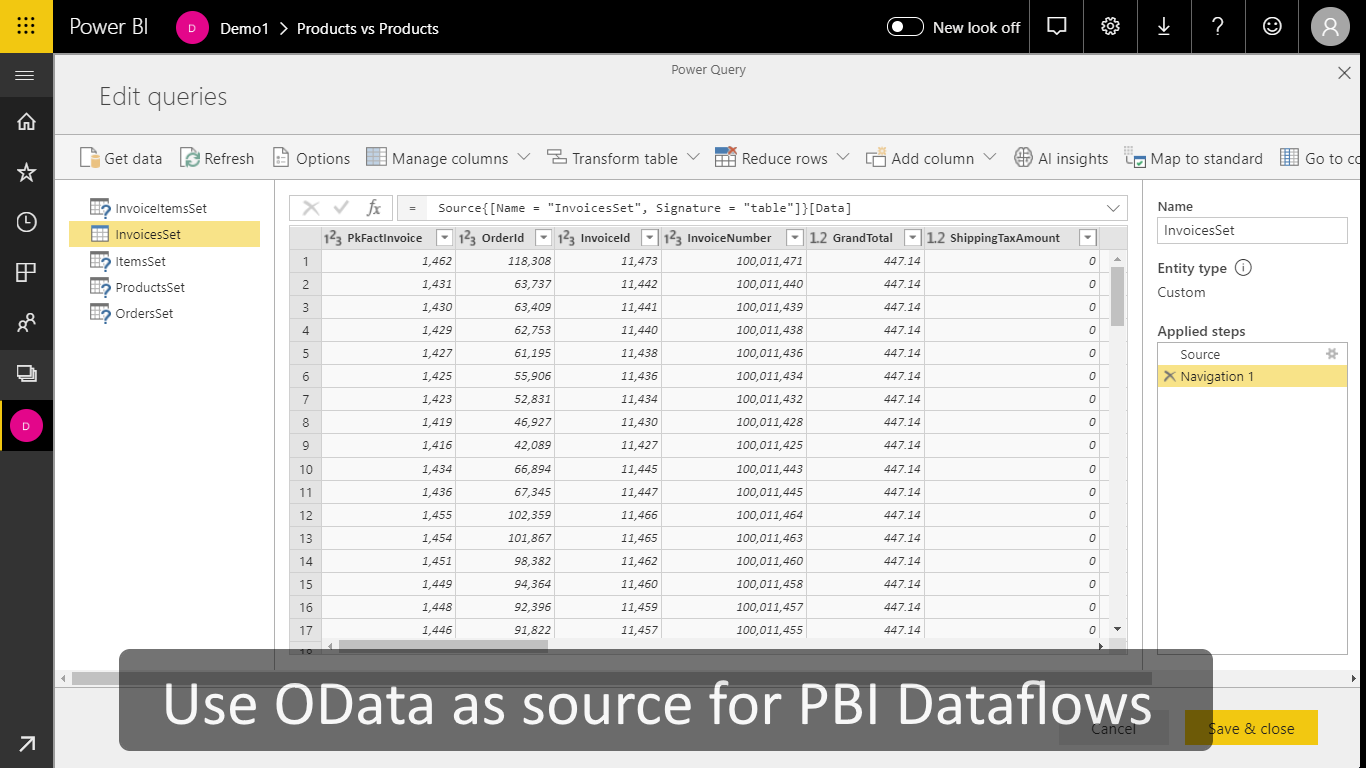 Power BI Sales Cube extension for Magento