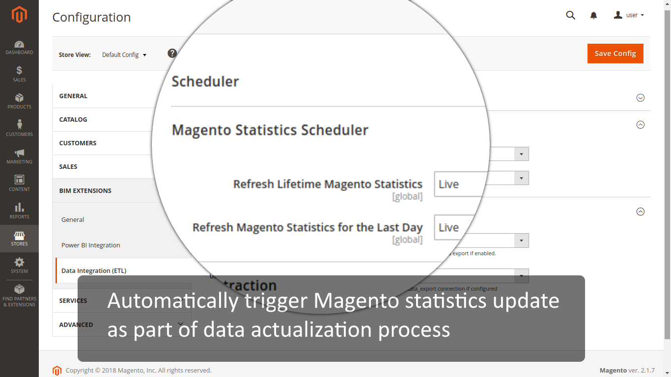 Power BI Integration extension for Magento